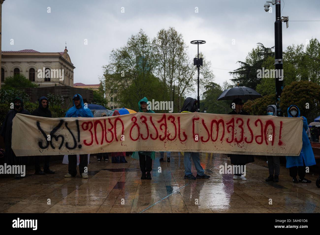 Tbilisi, Georgia, 09 April 2025. Commemorative ceremony for victims of ...