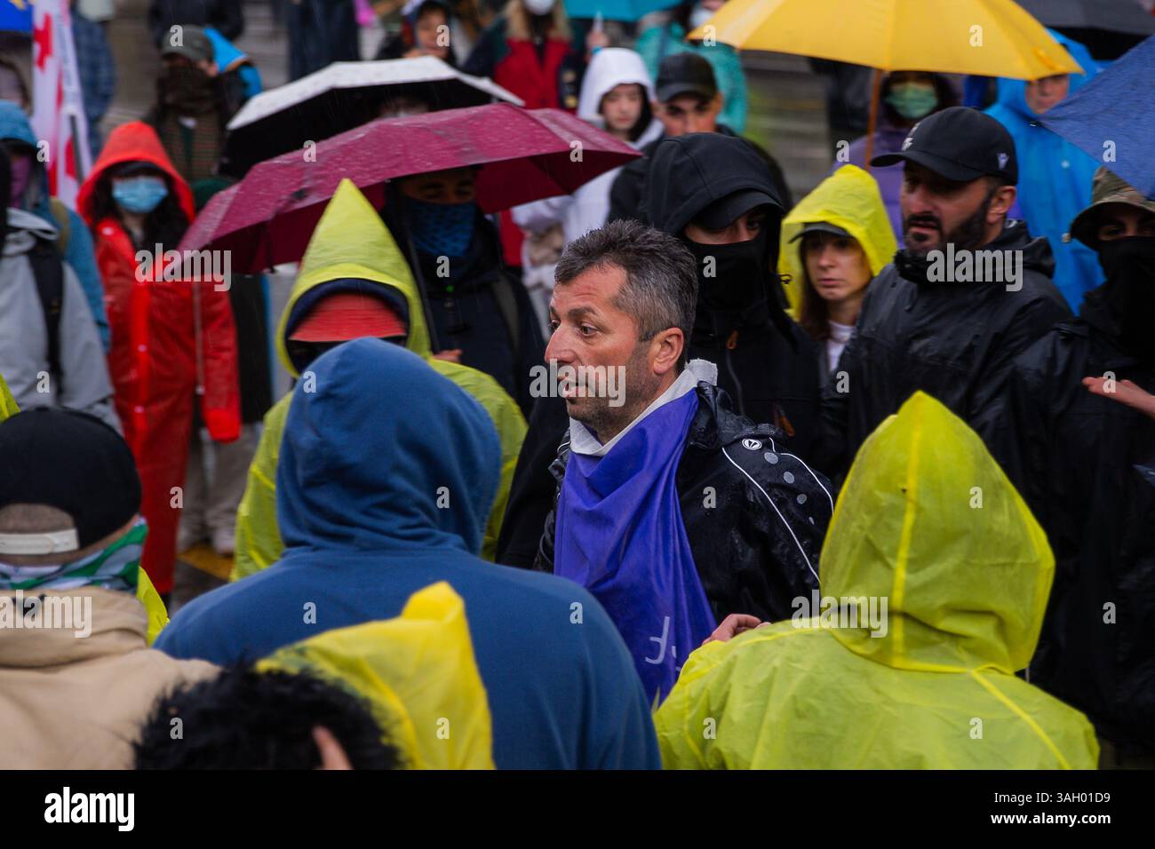 Tbilisi, Georgia, 09 April 2025. Commemorative ceremony for victims of ...