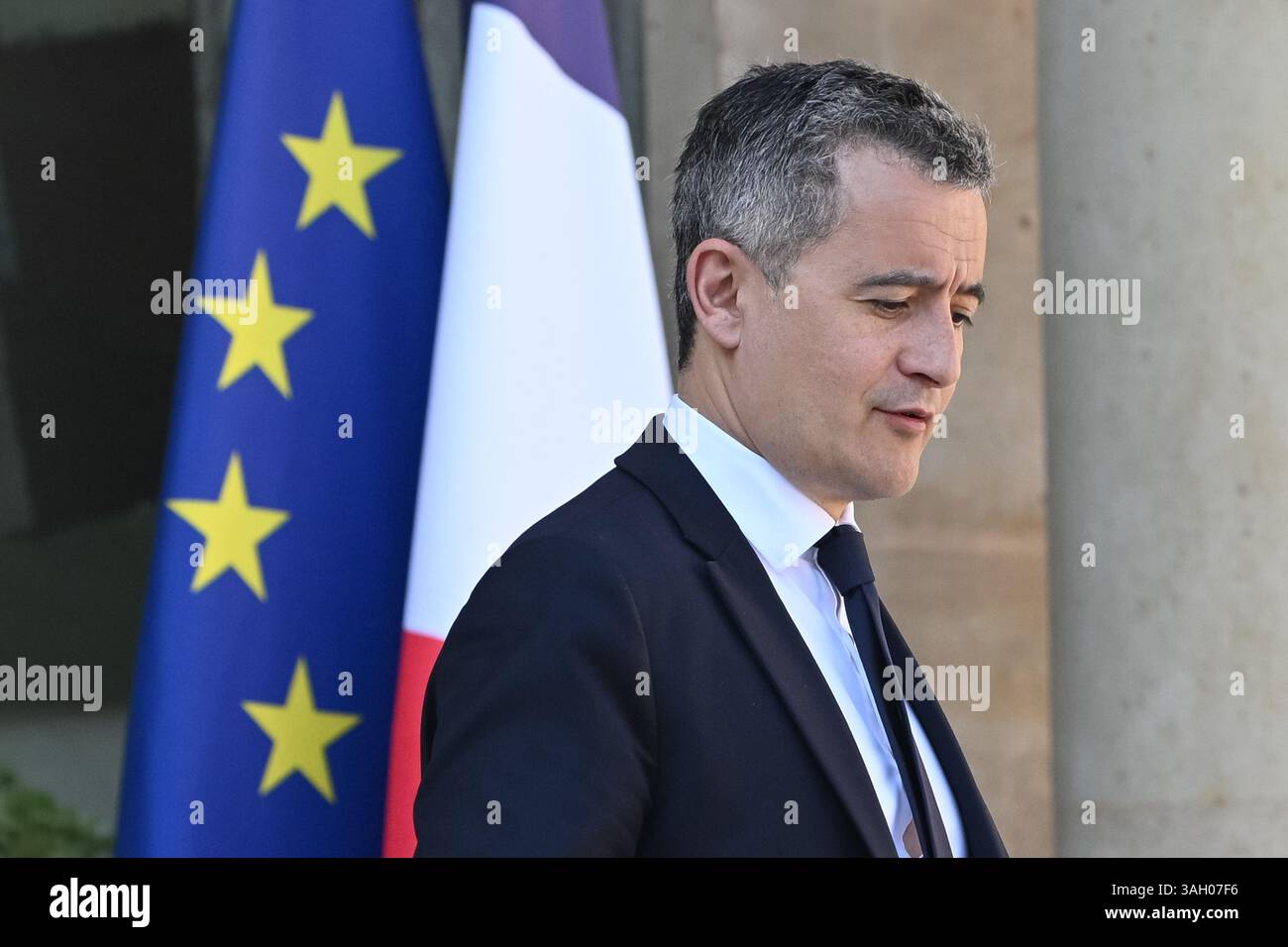 The Keeper of the Seals, Minister of Justice, Gerald Darmanin during ...