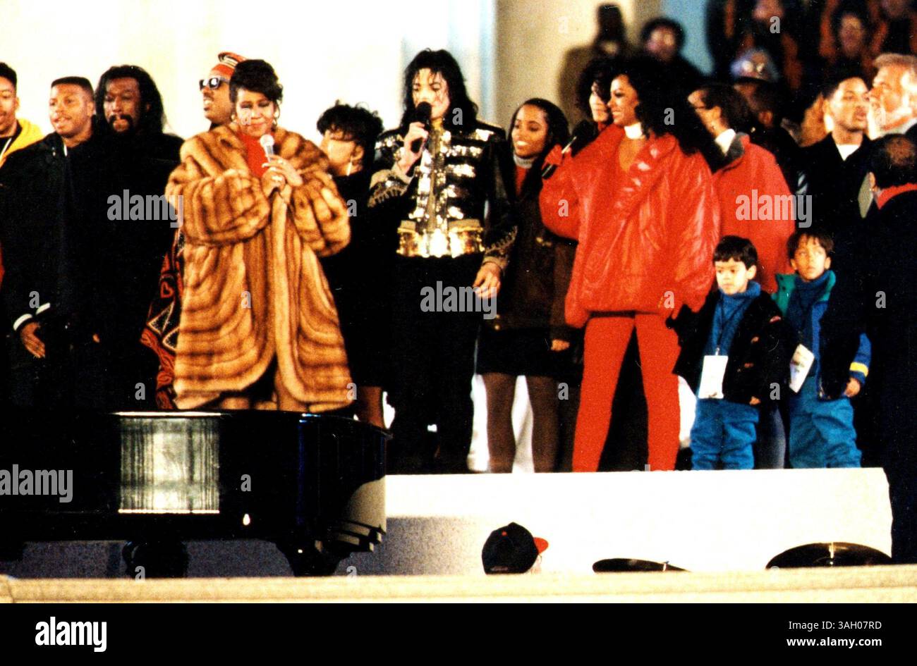 MICHAEL JACKSON (C), DIANA ROSS.INAGURAL CONCERT AT LINCOLN CENTER.1993 ...