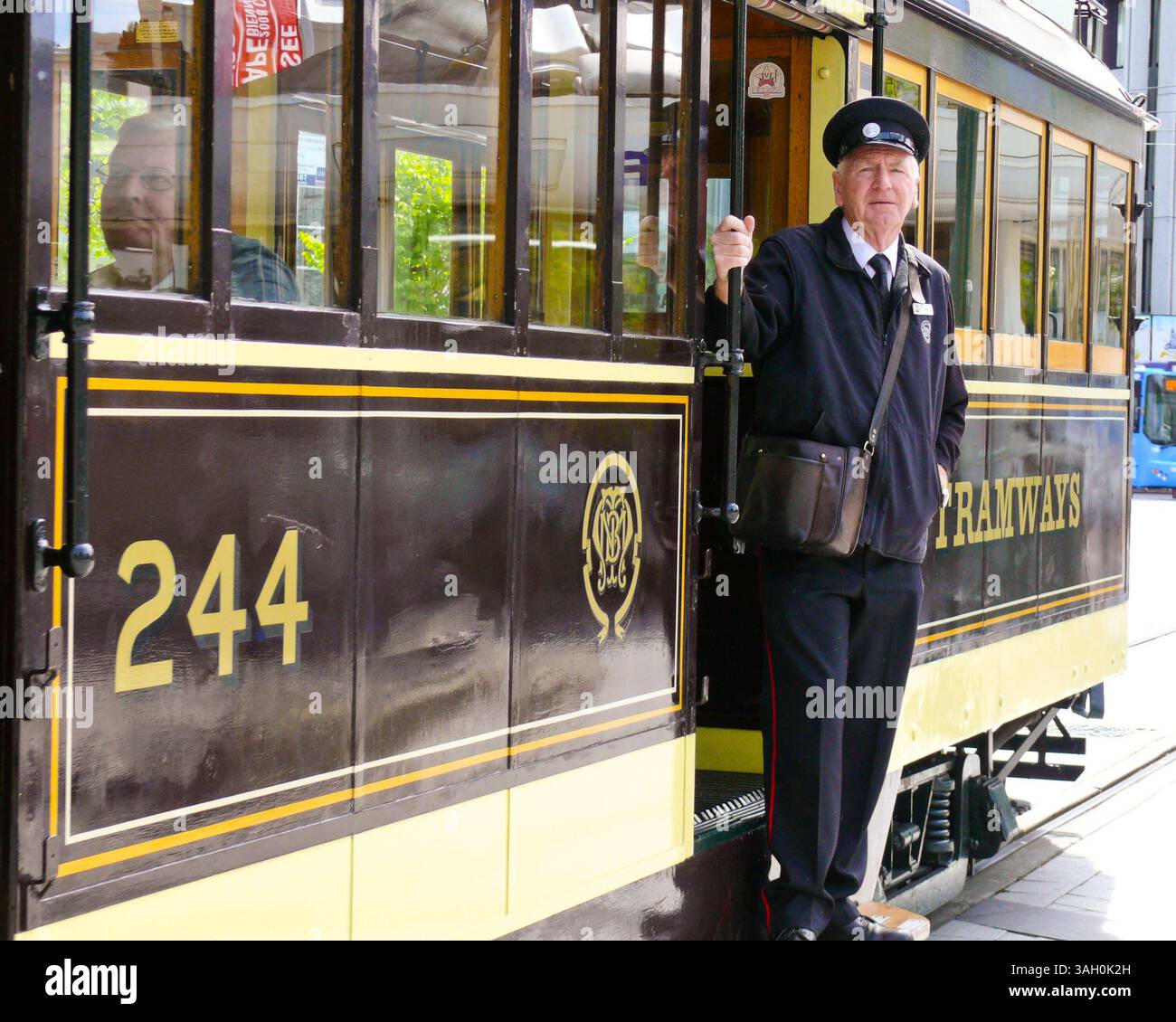 Oct 30, 2008 - Christchurch, South Island, New Zealand - A motorman at ...