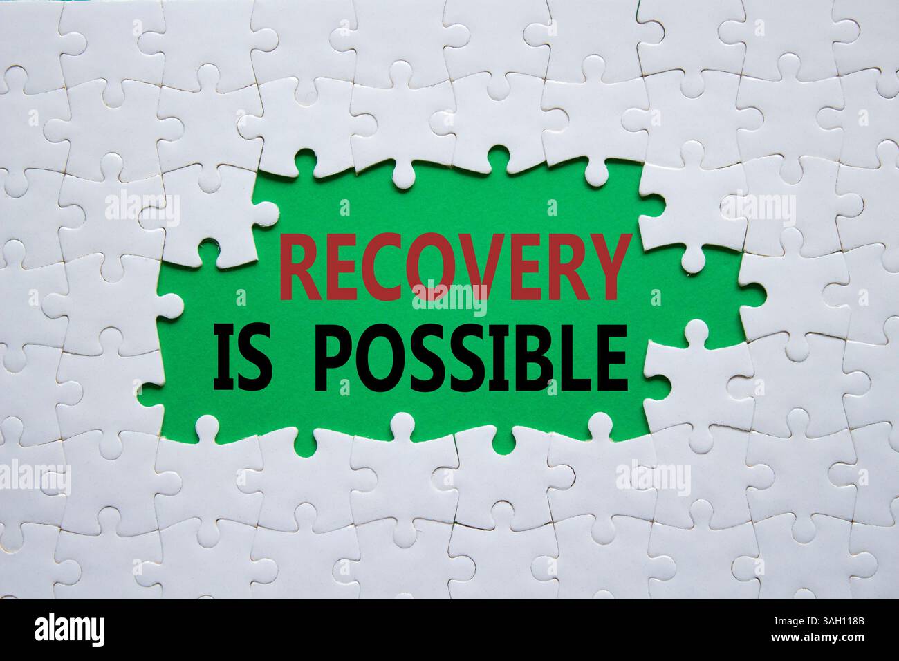 Recovery is possible symbol. Concept words Recovery is possible on ...