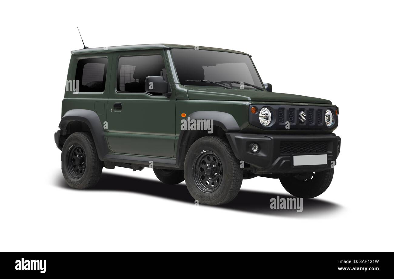 Suzuki Jimny SUV car side view isolated on white background Stock Photo ...