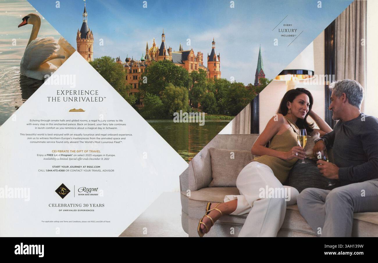 November 2022 lifestyle and fashion magazine advert, USA Stock Photo ...