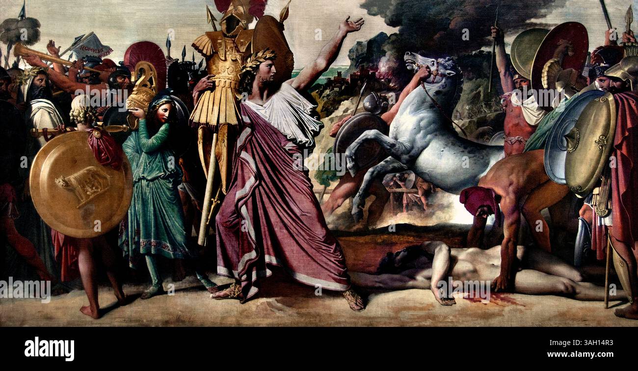 Romulus Victory over Acron carries the rich spoils of the Temple of ...