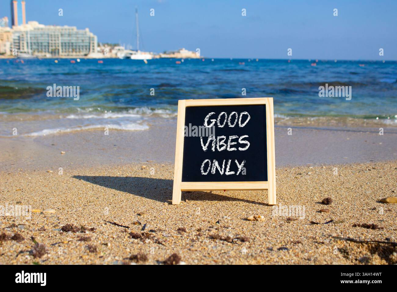 Good Vibes only symbol. Concept words Good Vibes only on chalk ...