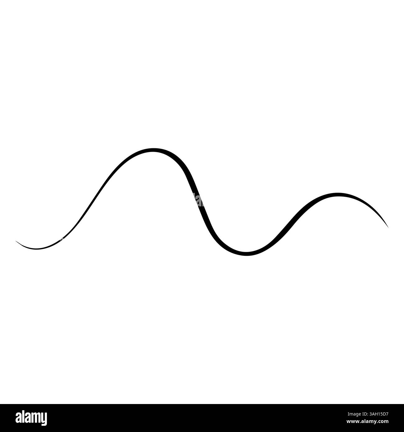 Smooth Undulating Line, Abstract Flowing Wave Stock Vector Image & Art ...