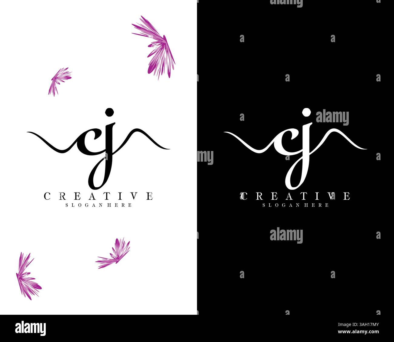 creative letter CJ, JC logo design vector Stock Vector Image & Art - Alamy