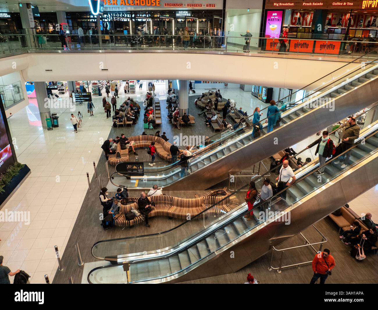 Inside Terminal Two of Manchester Airport, UK Stock Photo - Alamy