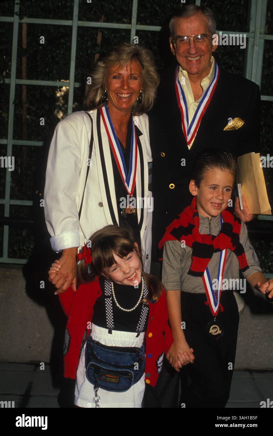 ED MCMAHON with JOANNA FORD , daughter KATHERINE McMAHON and son ALEX McMAHON at the Great ...