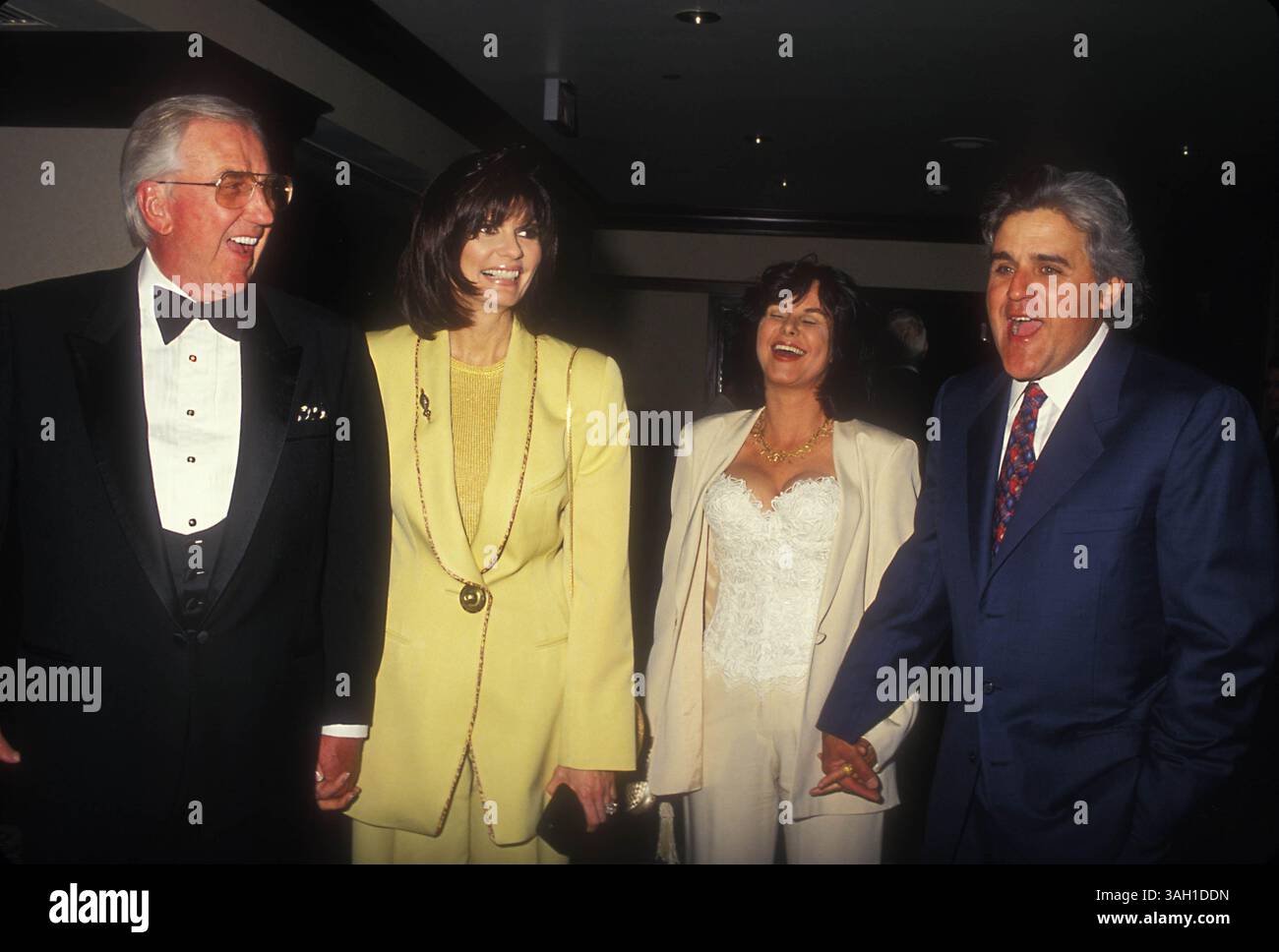 ED MCMAHON with with wife PAM HURN McMAHON , JAY LENO and wife MAVIS ...