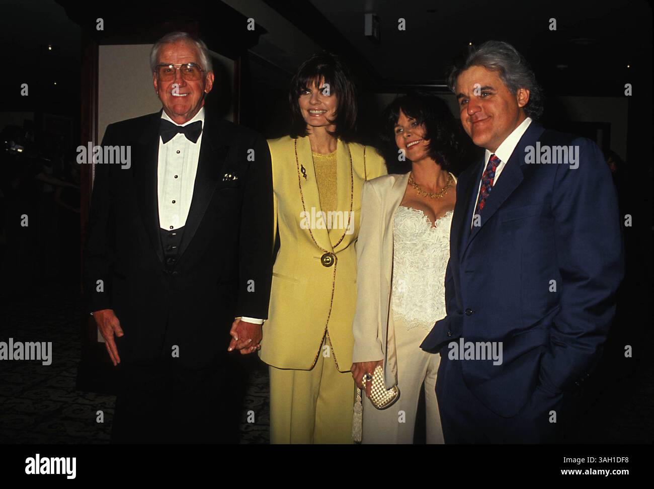 ED MCMAHON with with wife PAM HURN McMAHON , JAY LENO and wife MAVIS ...