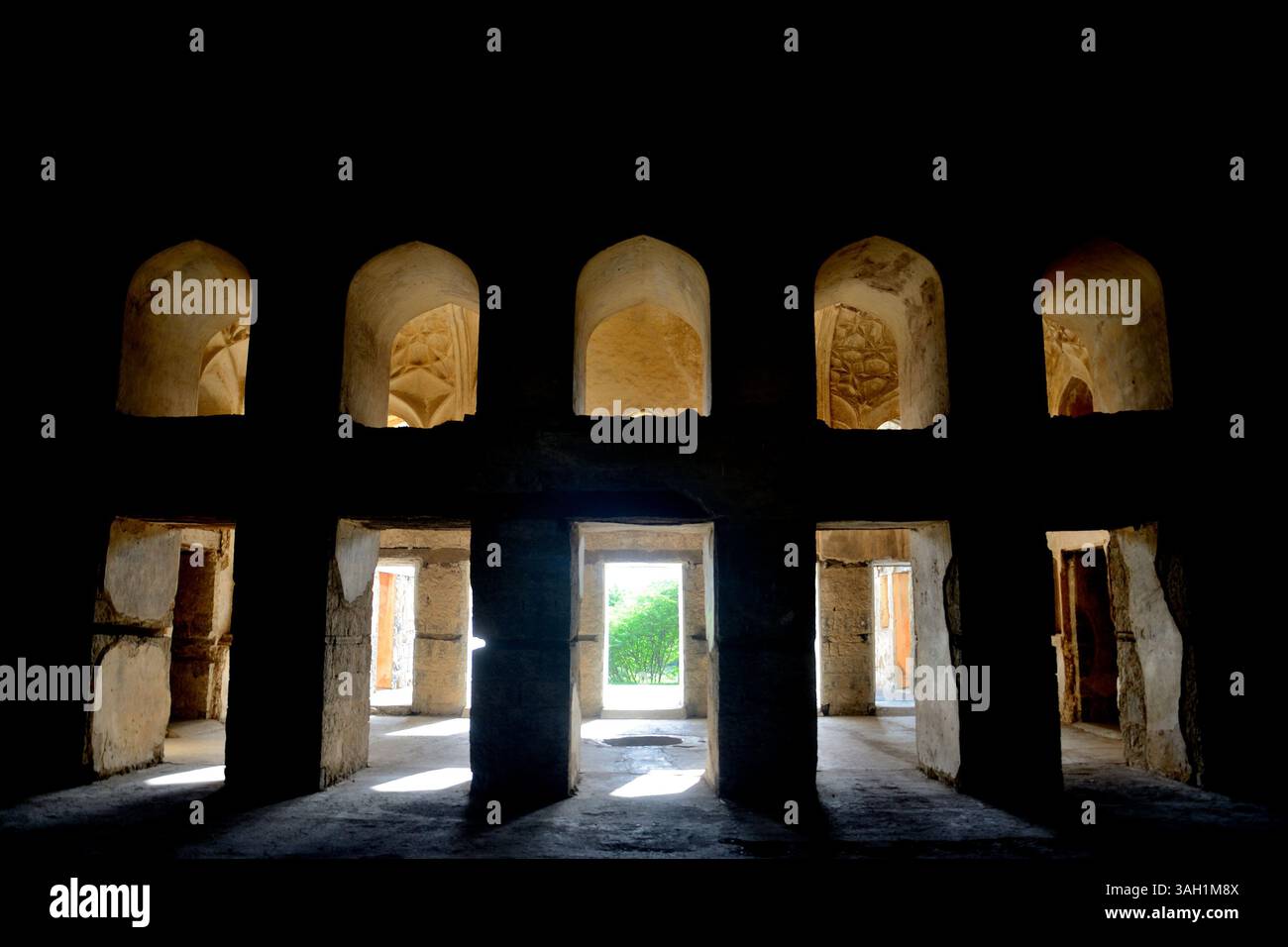 Inner view of the Farah Bagh, also known as Faria Bagh, is a palace ...