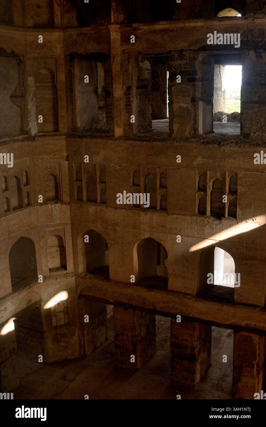 Inner view of the Farah Bagh, also known as Faria Bagh, is a palace ...