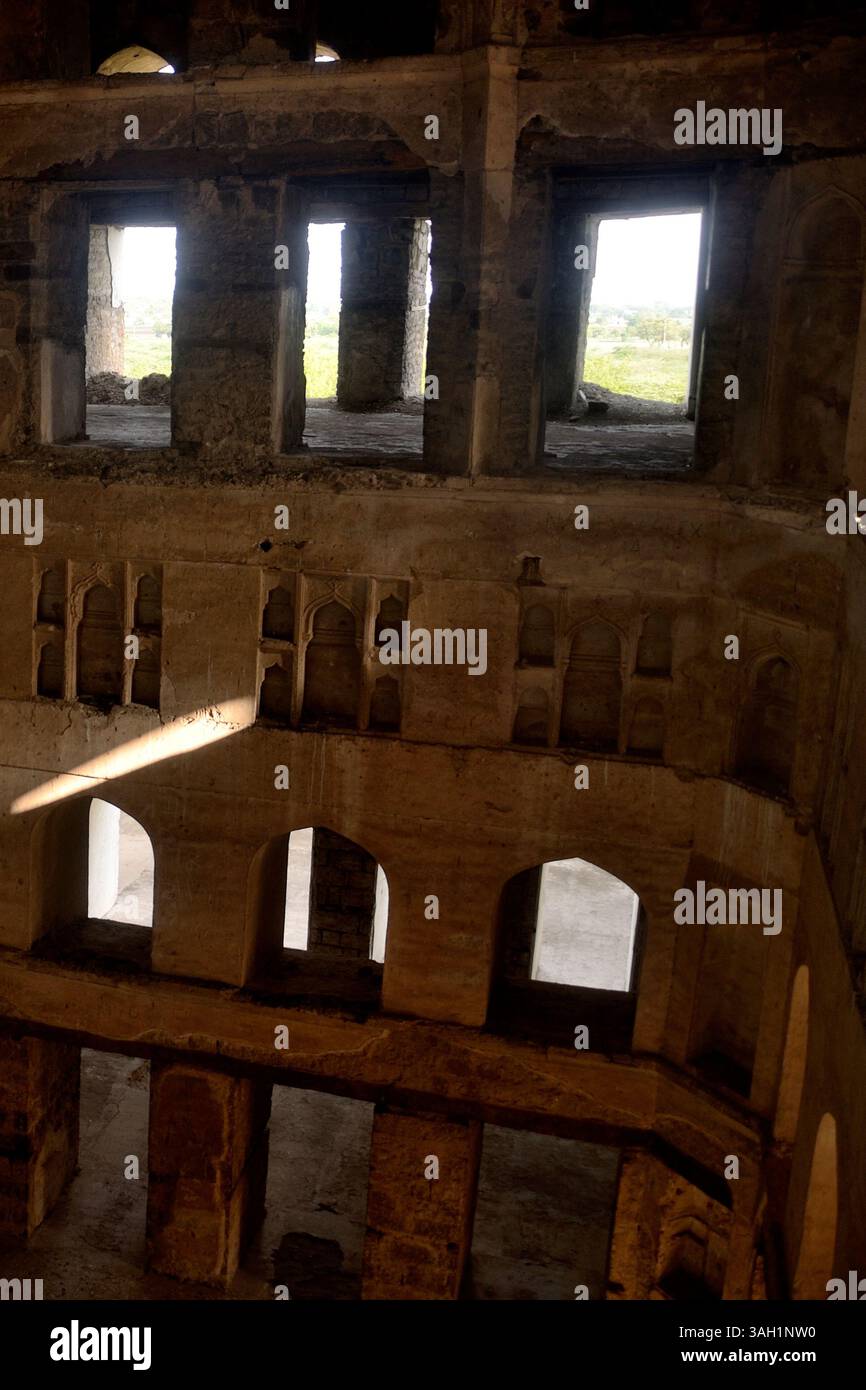 Inner view of the Farah Bagh, also known as Faria Bagh, is a palace ...