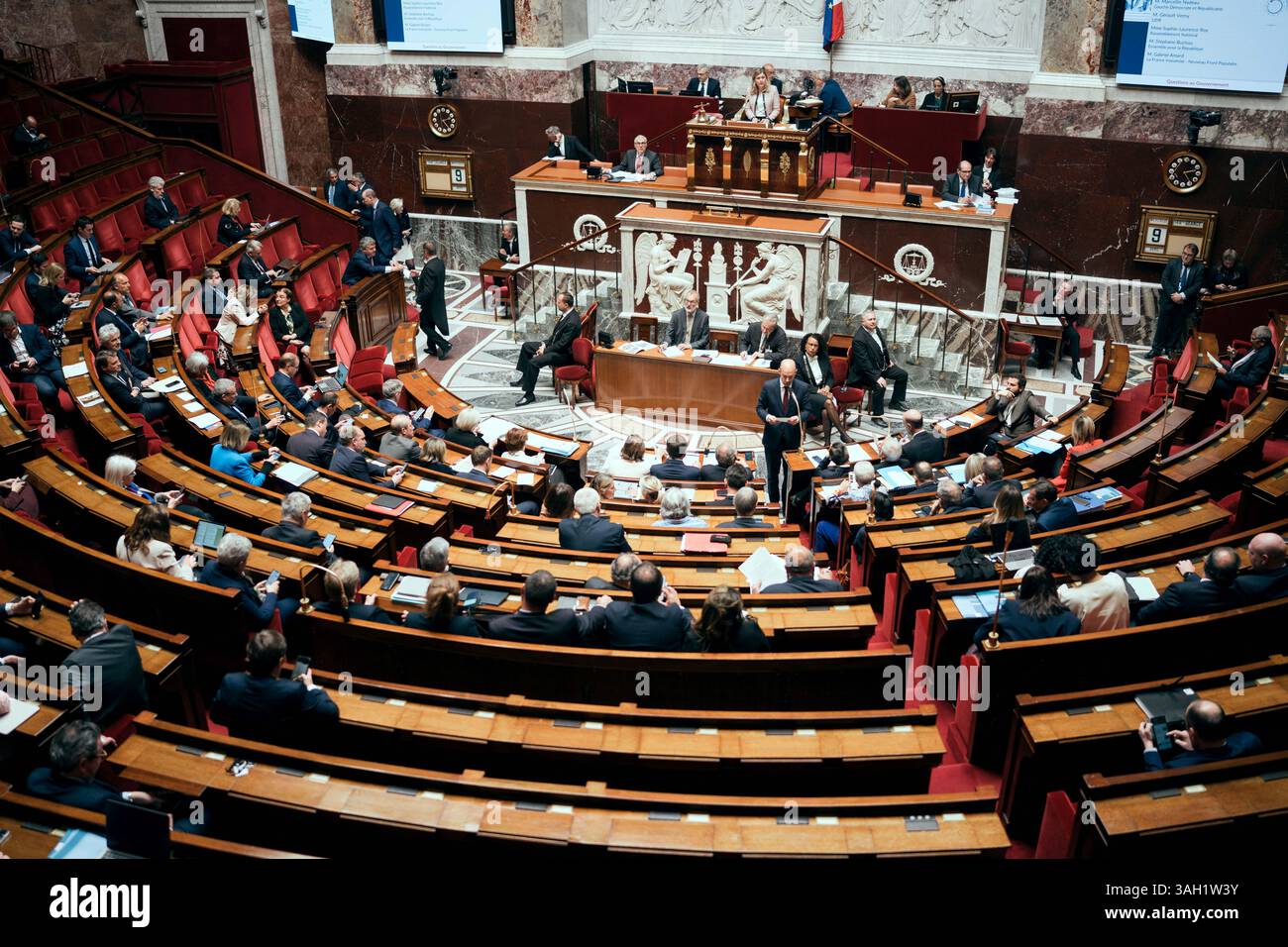 General view of the national assembly during a session of questions to ...