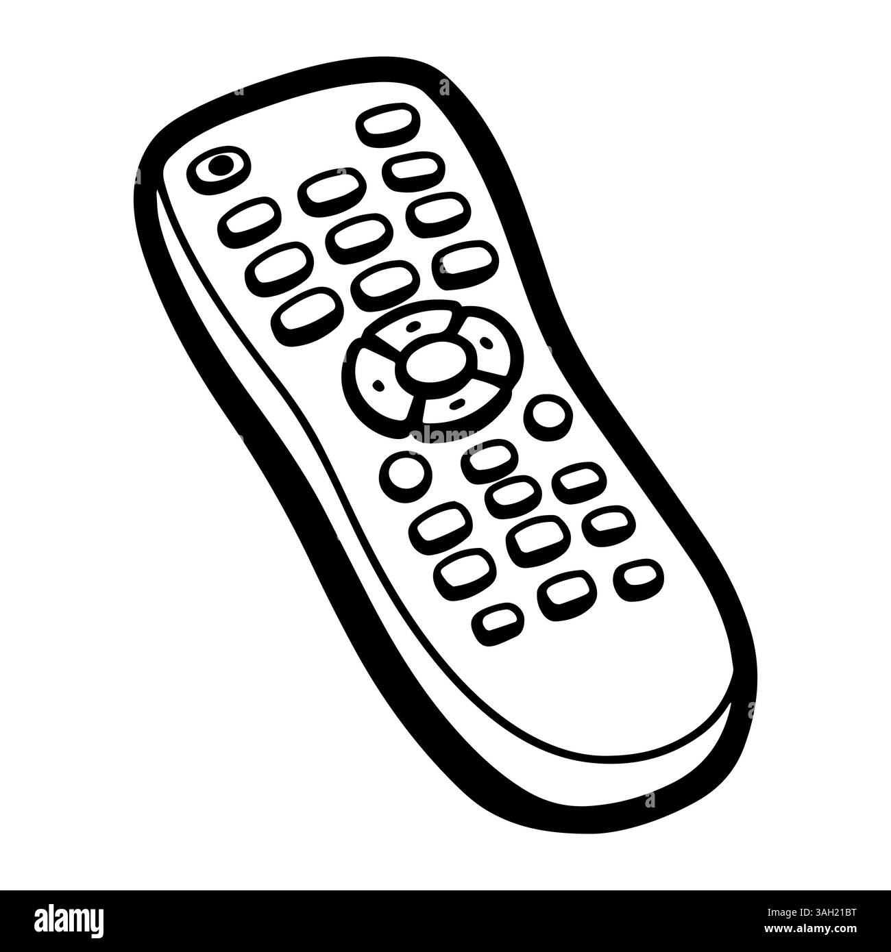 Cartoon Remote Control Device, Buttons Channels Power Navigation Stock ...