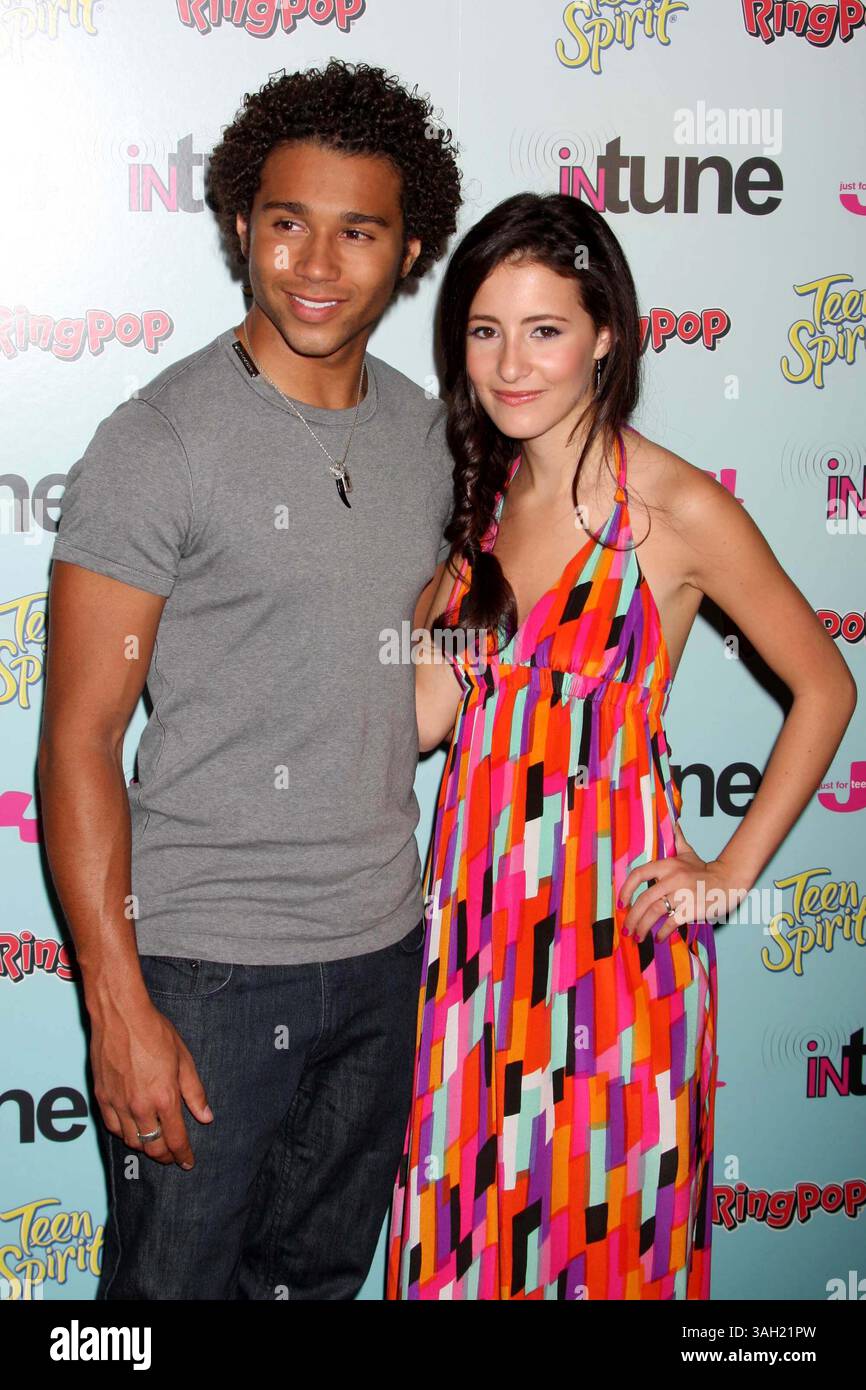 CORBIN BLEU and TIFFANY GIARDINA arriving at Bauer Publishing's J-14 ...