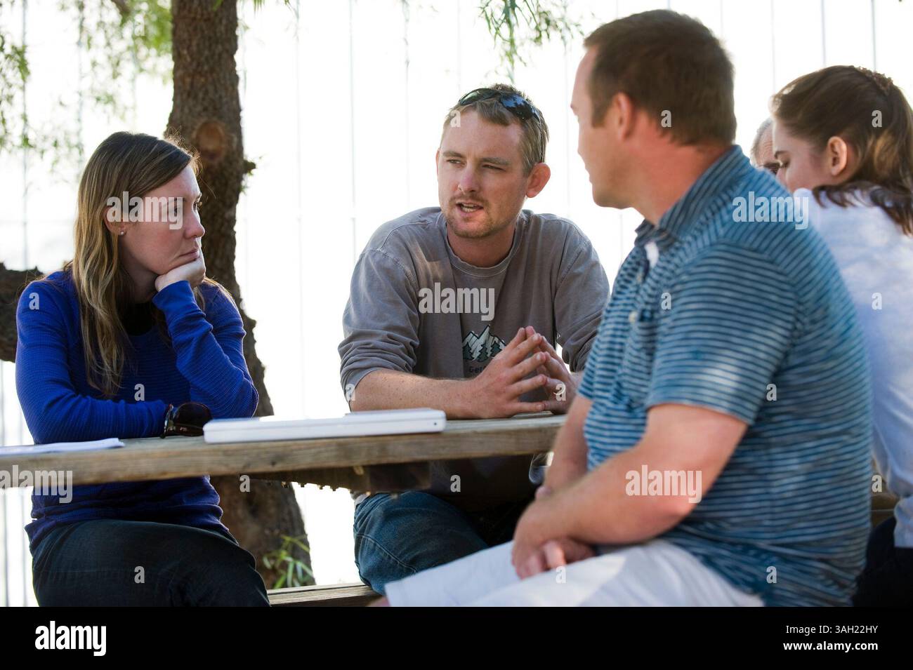 Carrie Reynolds, 31, left, Thaddeus Barsotti, 26, center, and Noah ...