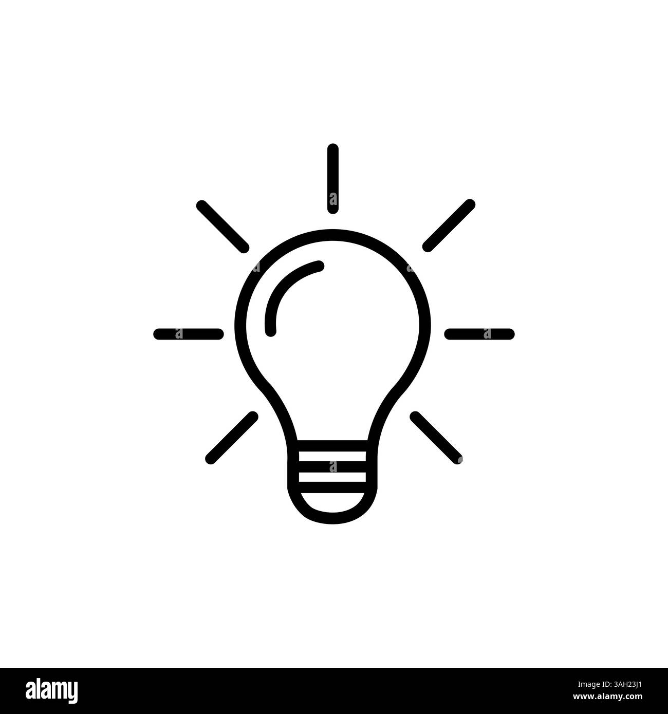 black bulb icon. Logotype design element isolated on white. concept of ...