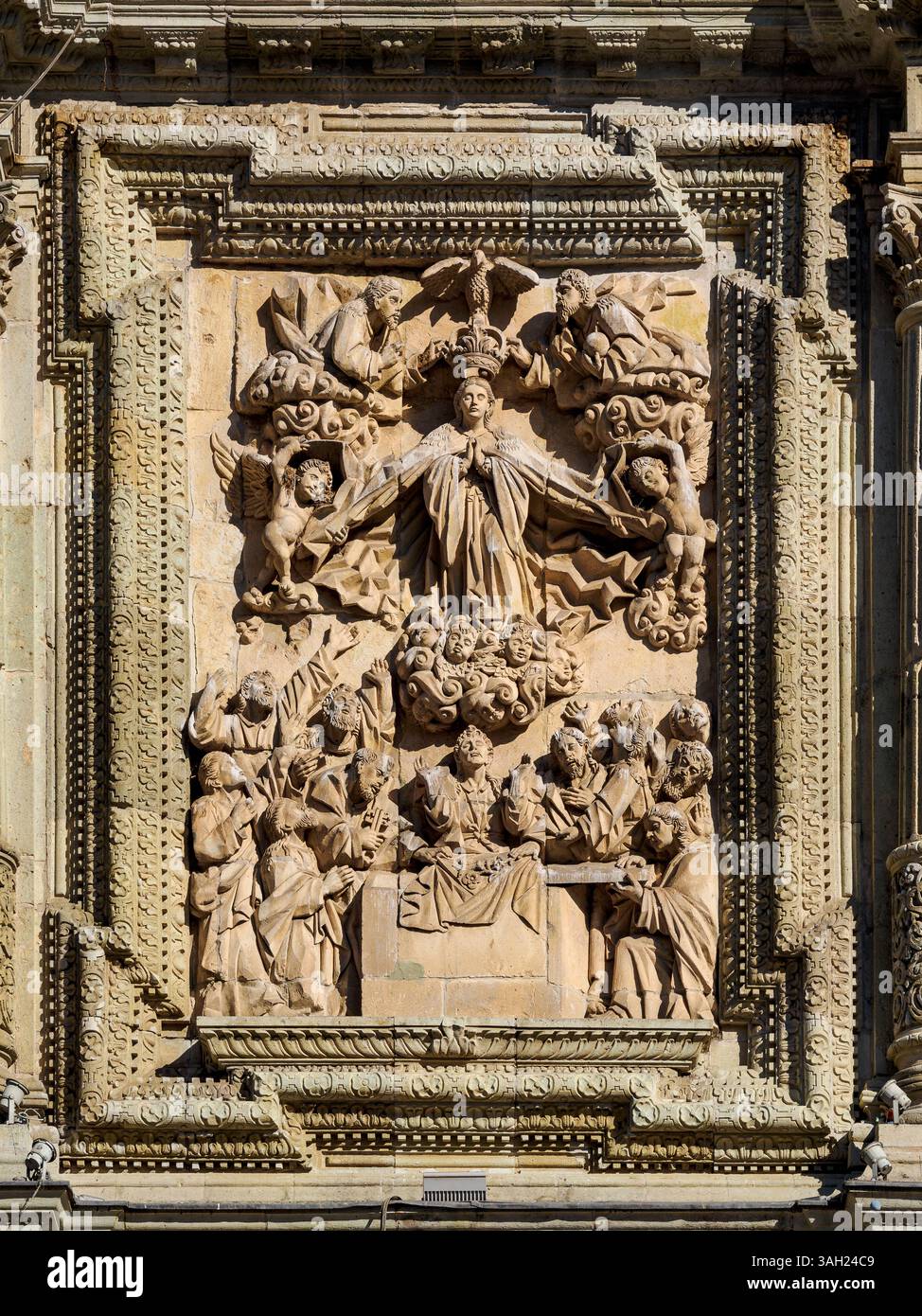 Cathedral of Our Lady of the Assumption, detailed view, Oaxaca de ...