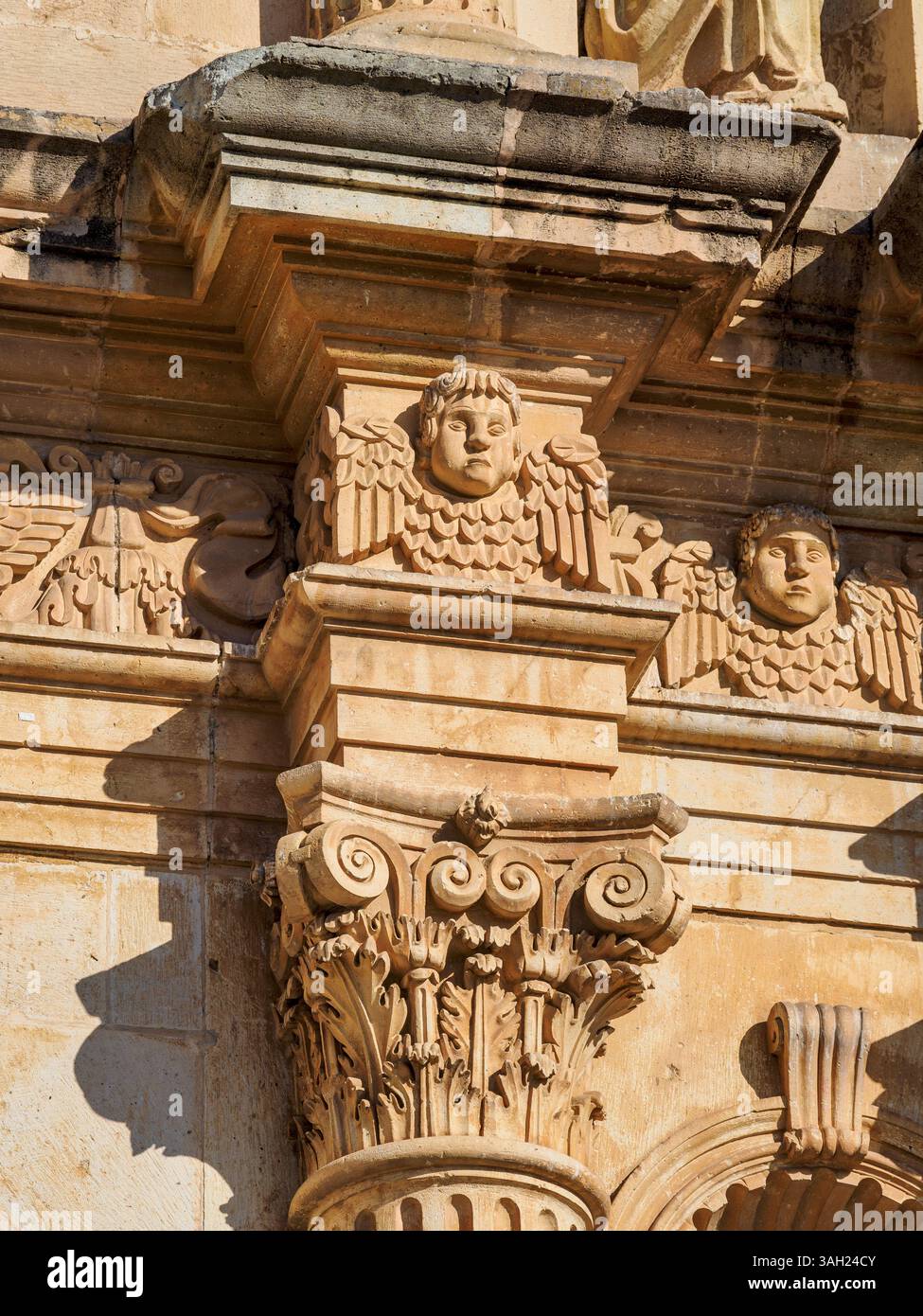 The Church of Santo Domingo de Guzman, detailed view, Oaxaca de Juarez ...