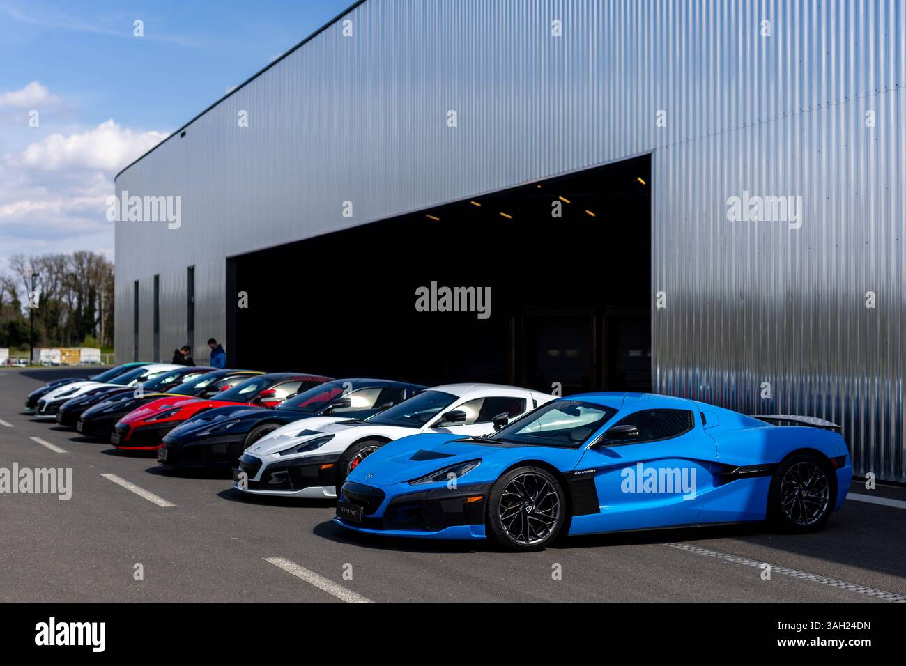 Zagreb, Croatia. 09th Apr, 2025. Rimac brought together eight Nevera ...