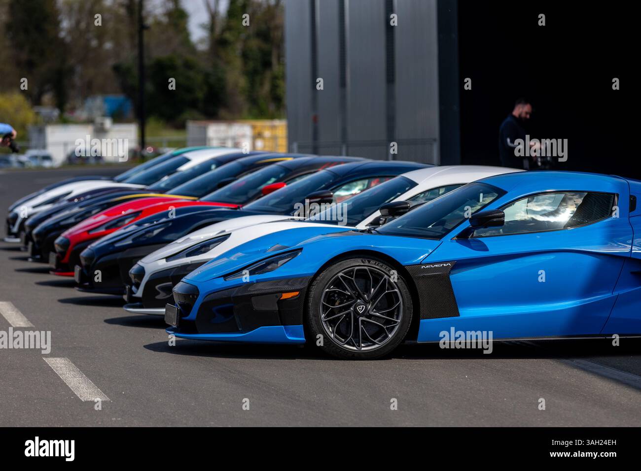 Zagreb, Croatia. 09th Apr, 2025. Rimac brought together eight Nevera ...