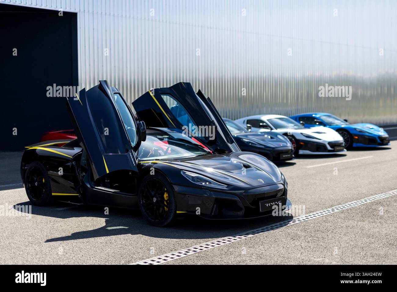 Zagreb, Croatia. 09th Apr, 2025. Rimac brought together eight Nevera ...