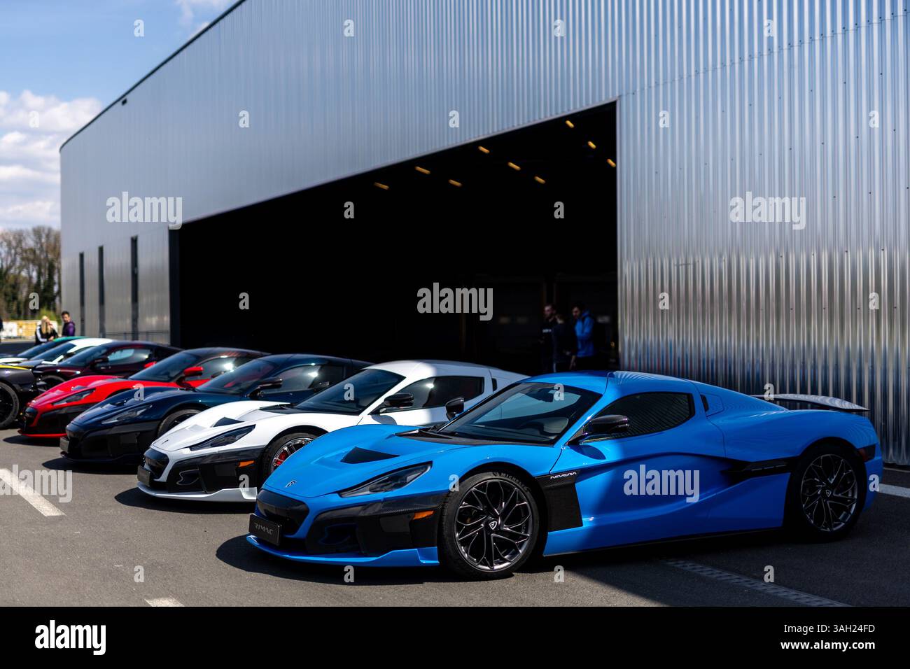 Rimac brought together eight Nevera hypercars for the first Rimac ...