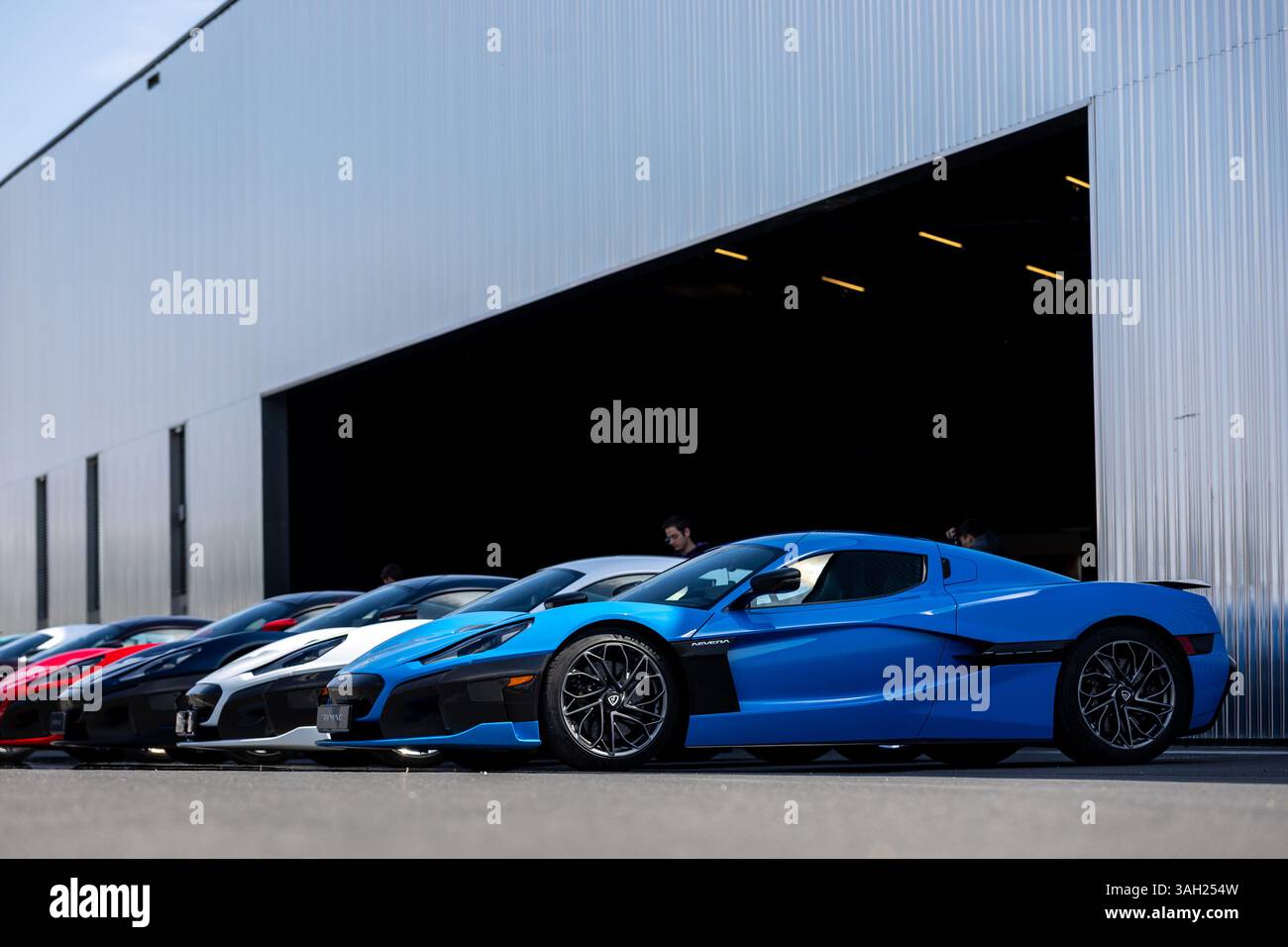Rimac brought together eight Nevera hypercars for the first Rimac ...