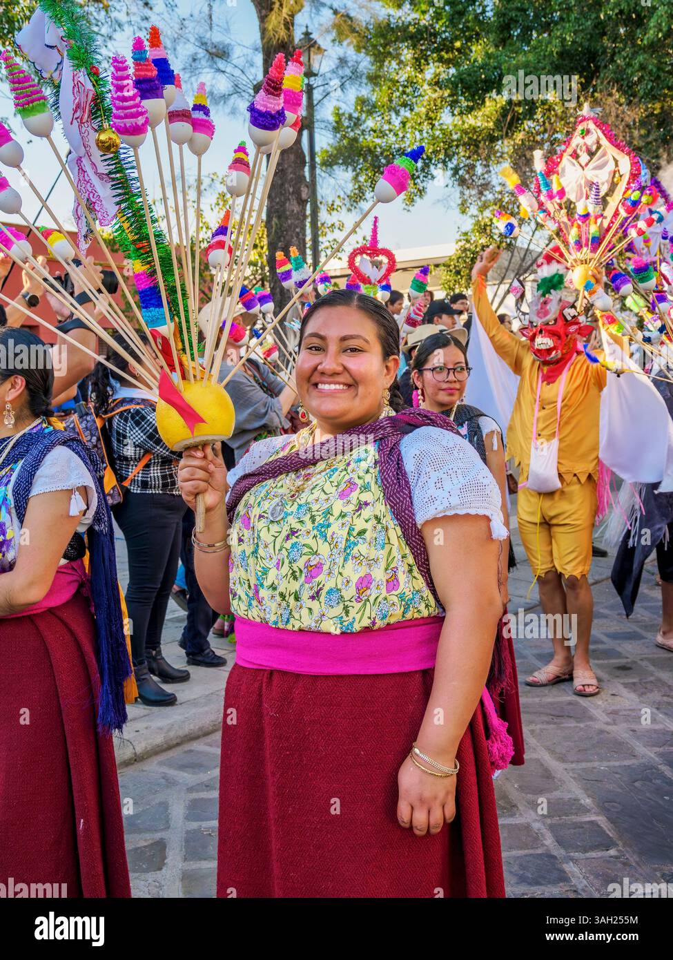 Carnival Parade at the Macedonio Alcala Street, Oaxaca de Juarez ...