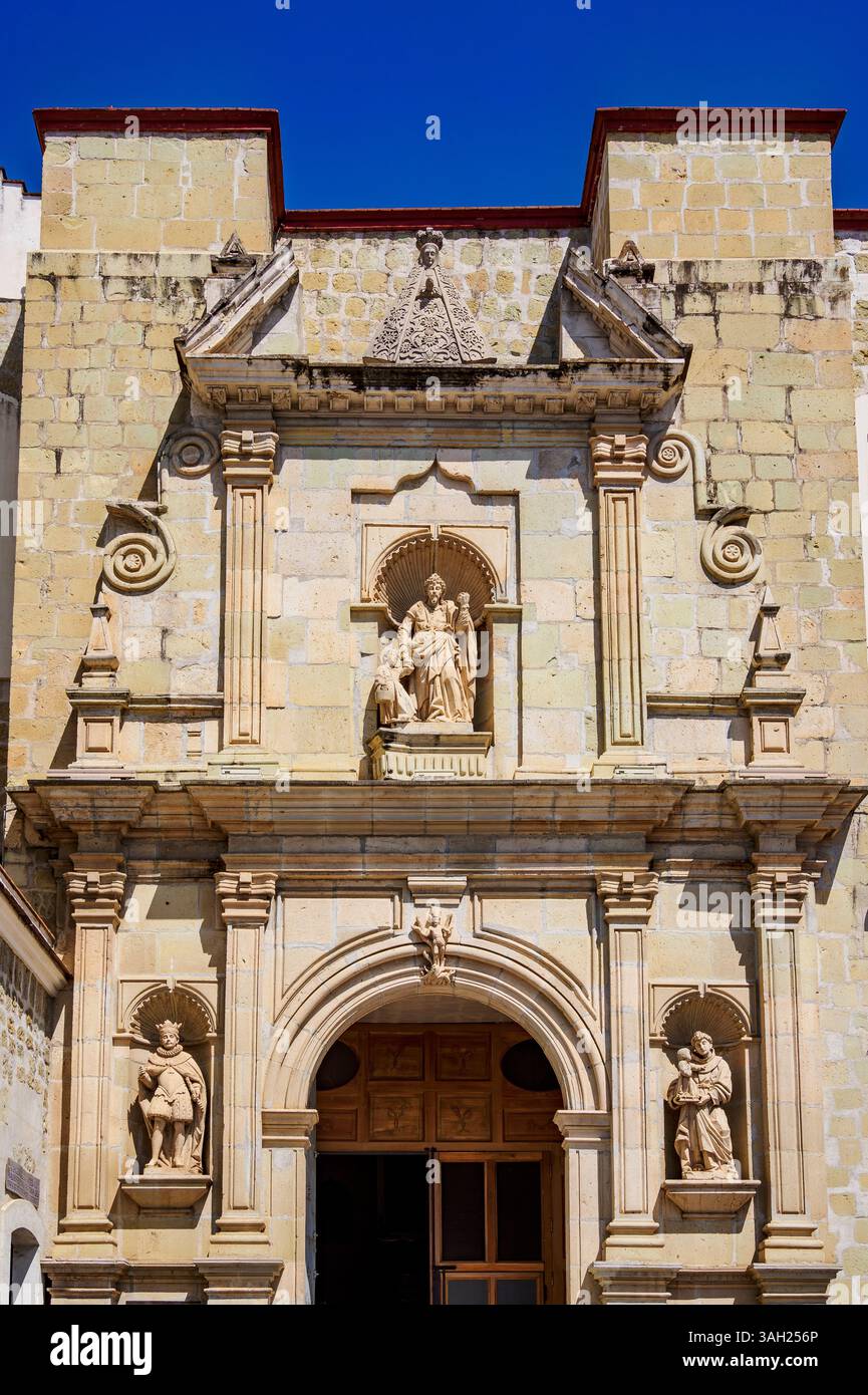 Basilica of Our Lady of Solitude, detailed view, Oaxaca de Juarez ...