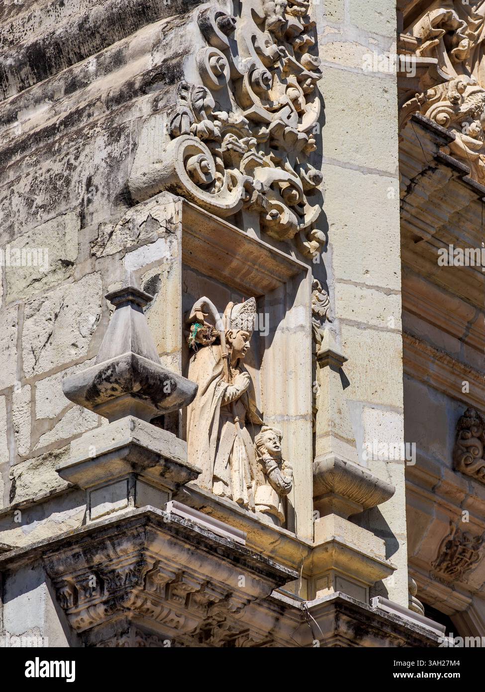 Basilica of Our Lady of Solitude, detailed view, Oaxaca de Juarez ...