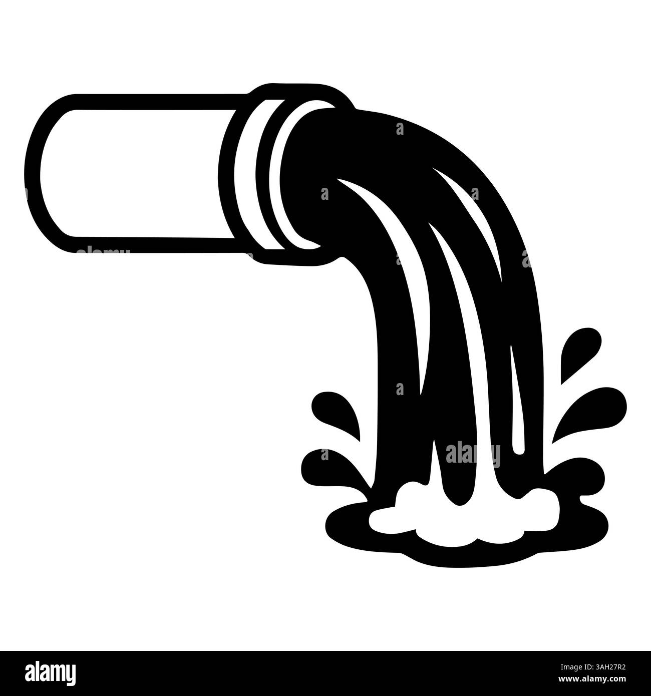 Effluent Discharge Polluted Water Flowing from Pipe into Unknown Source ...