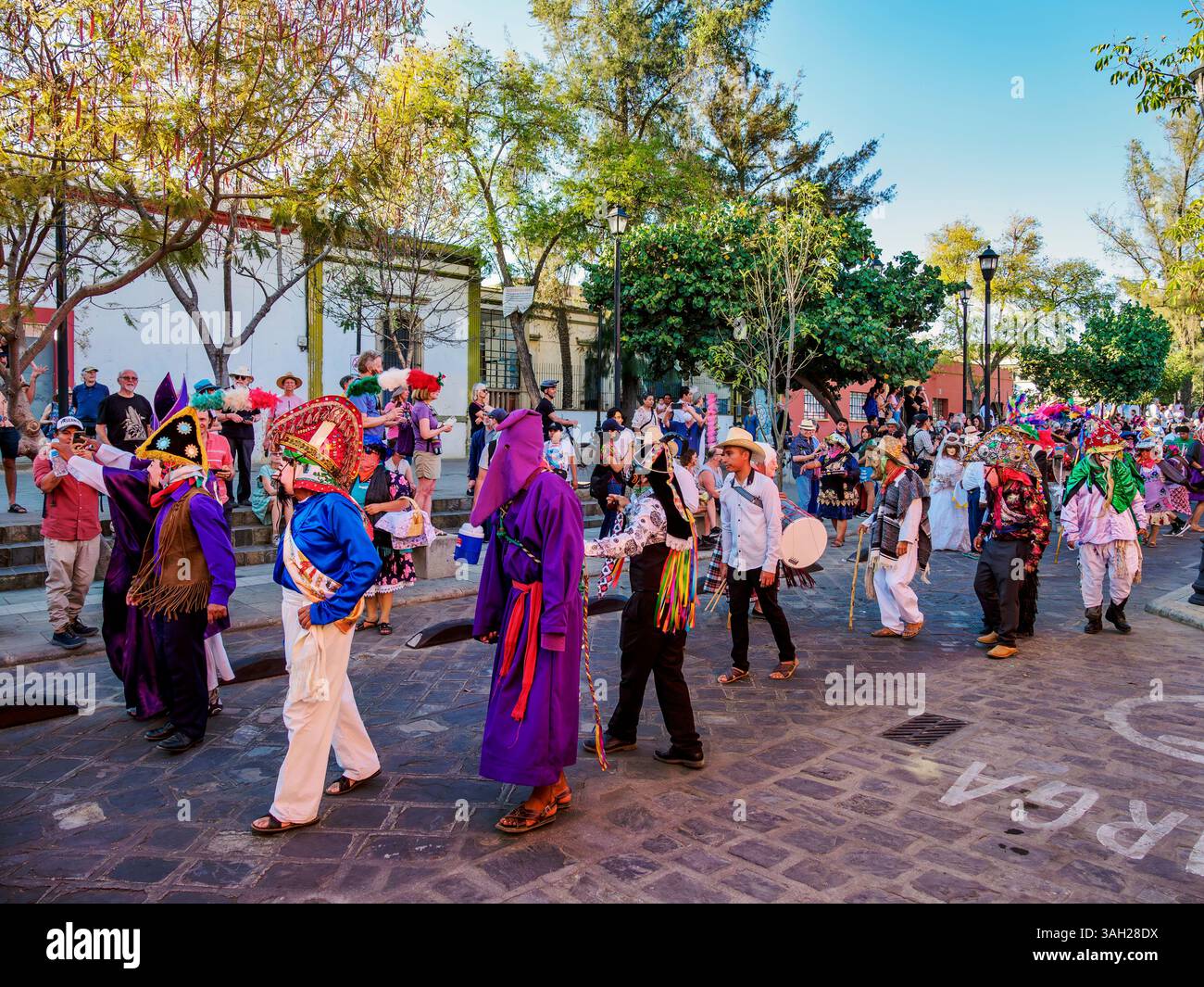 Carnival Parade at the Macedonio Alcala Street, Oaxaca de Juarez ...