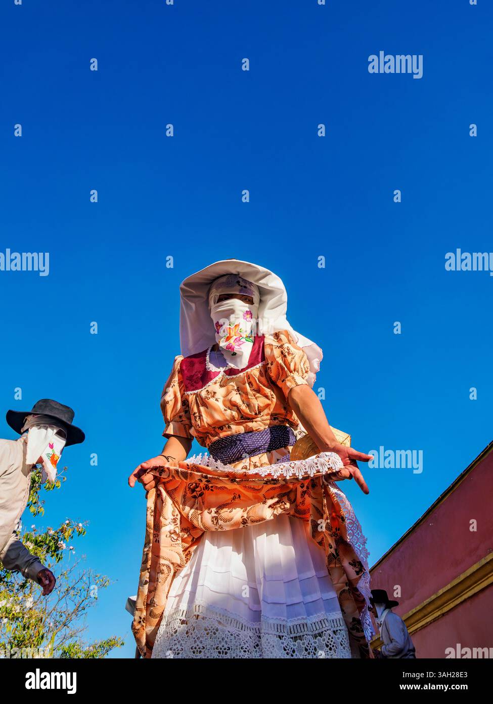 People on stilts, Carnival Parade at the Xolotl Street, Oaxaca de ...