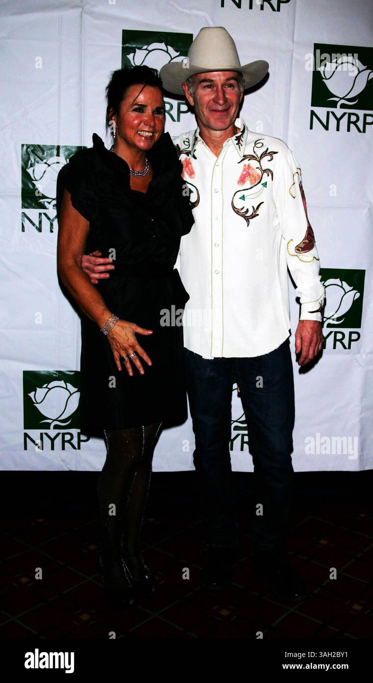 JOHN MCENROE AND WIFE PATTY SMYTH arrive for the Hulaween Gala at the ...