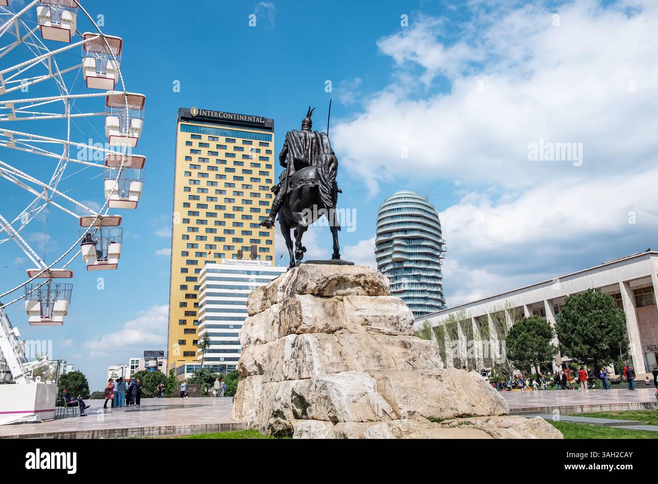 Photo of Monument of Skanderbeg in Scanderbeg Square in the center of ...