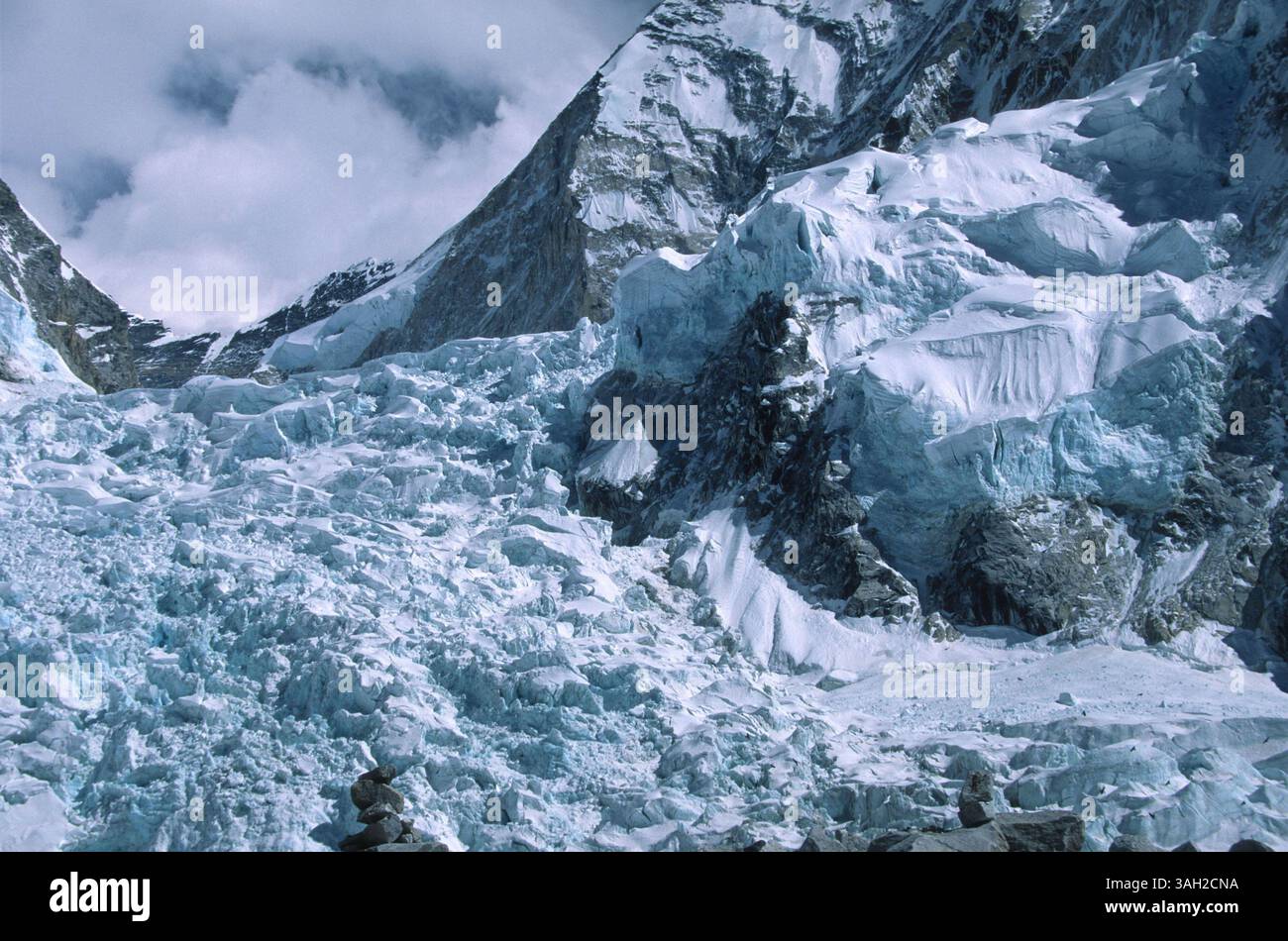 May 22, 2000 - Mount Everest, Nepal - View of Khumbu Ice Fall on ...