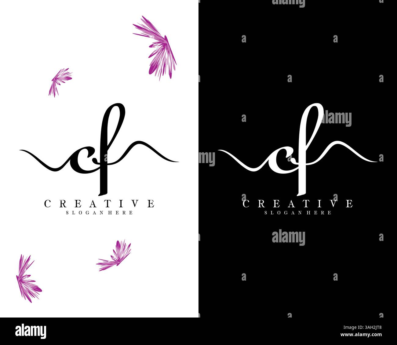 creative letter CF, FC logo design vector Stock Vector Image & Art - Alamy