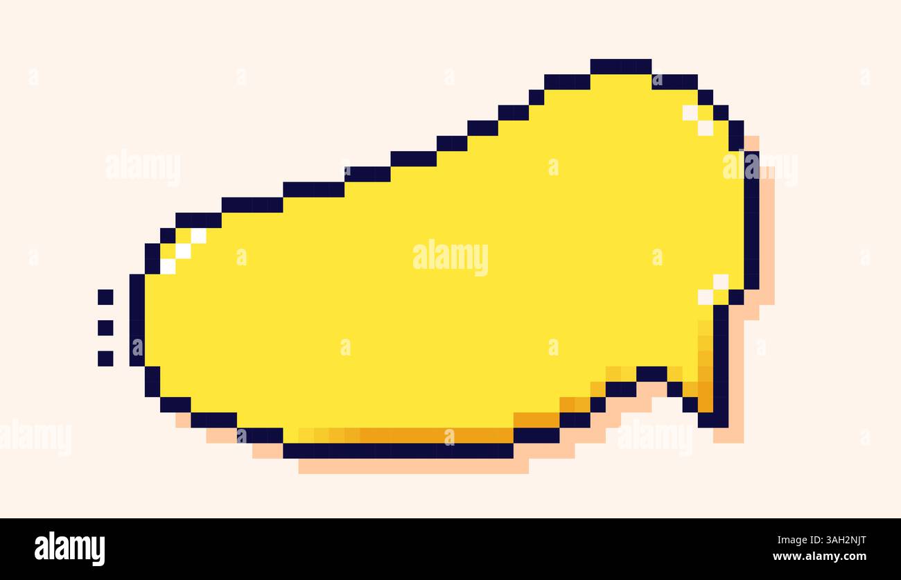 Pixel art speech bubble with yellow background Stock Vector Image & Art ...