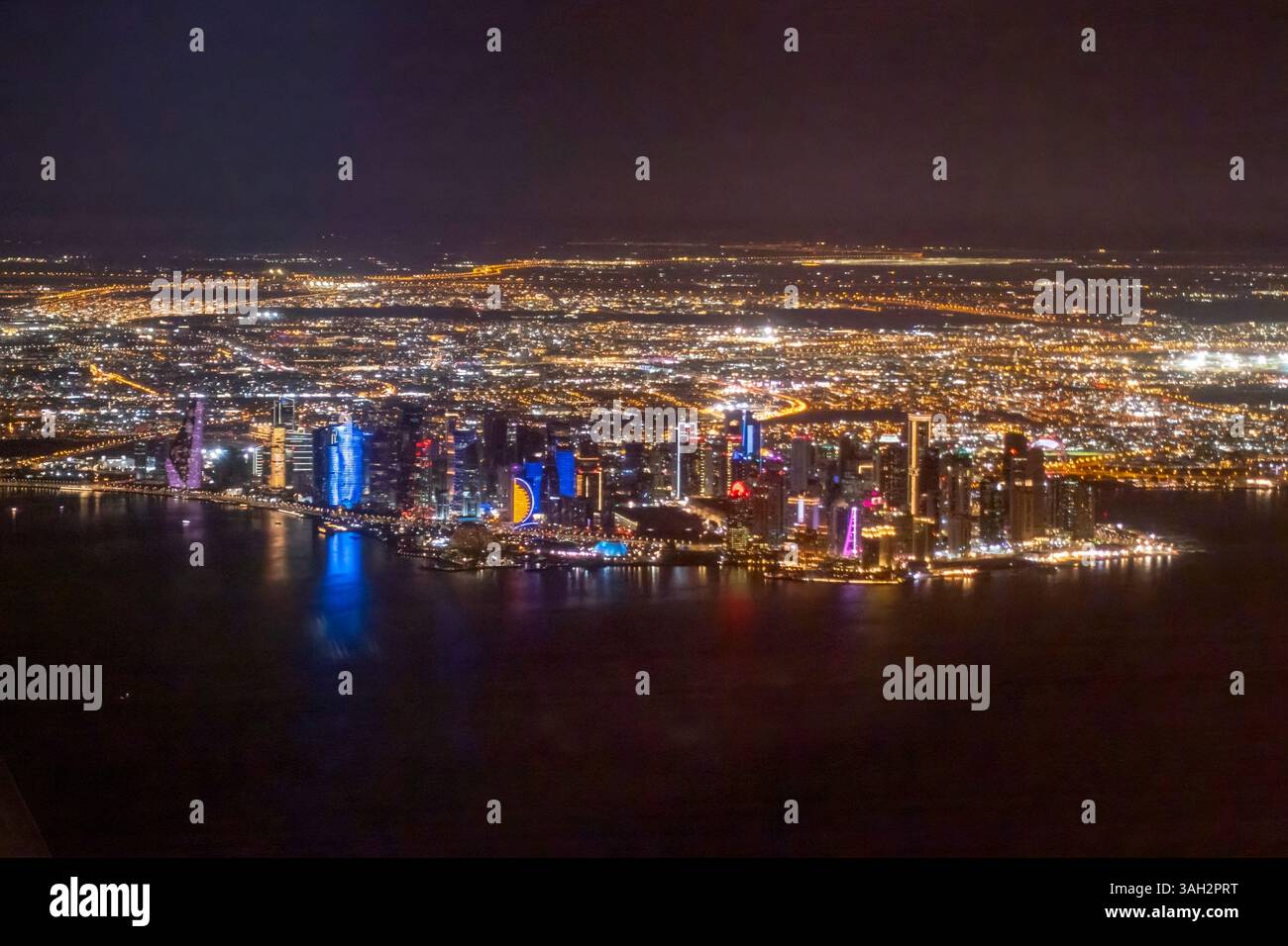 Aerial view of Doha City west bay Doha Qatar Stock Photo - Alamy