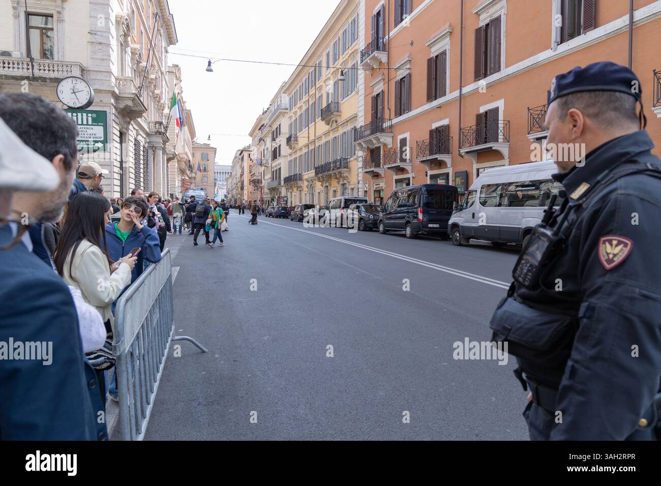 The motorcade with the Royals of the United Kingdom, Charles III and ...
