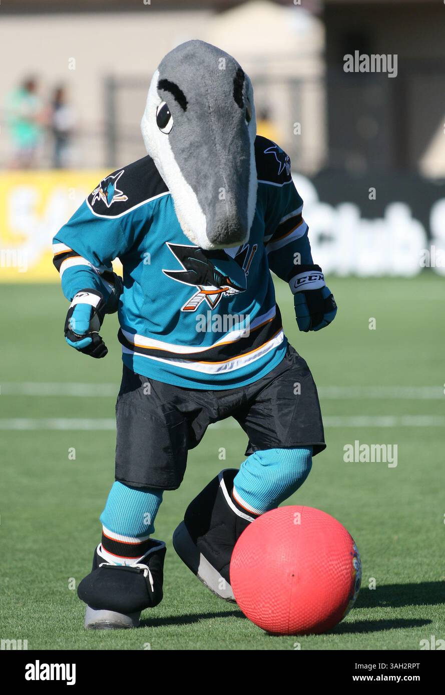 July 19 2009 San Jose Sharks Mascot Sharkie During The Halftime