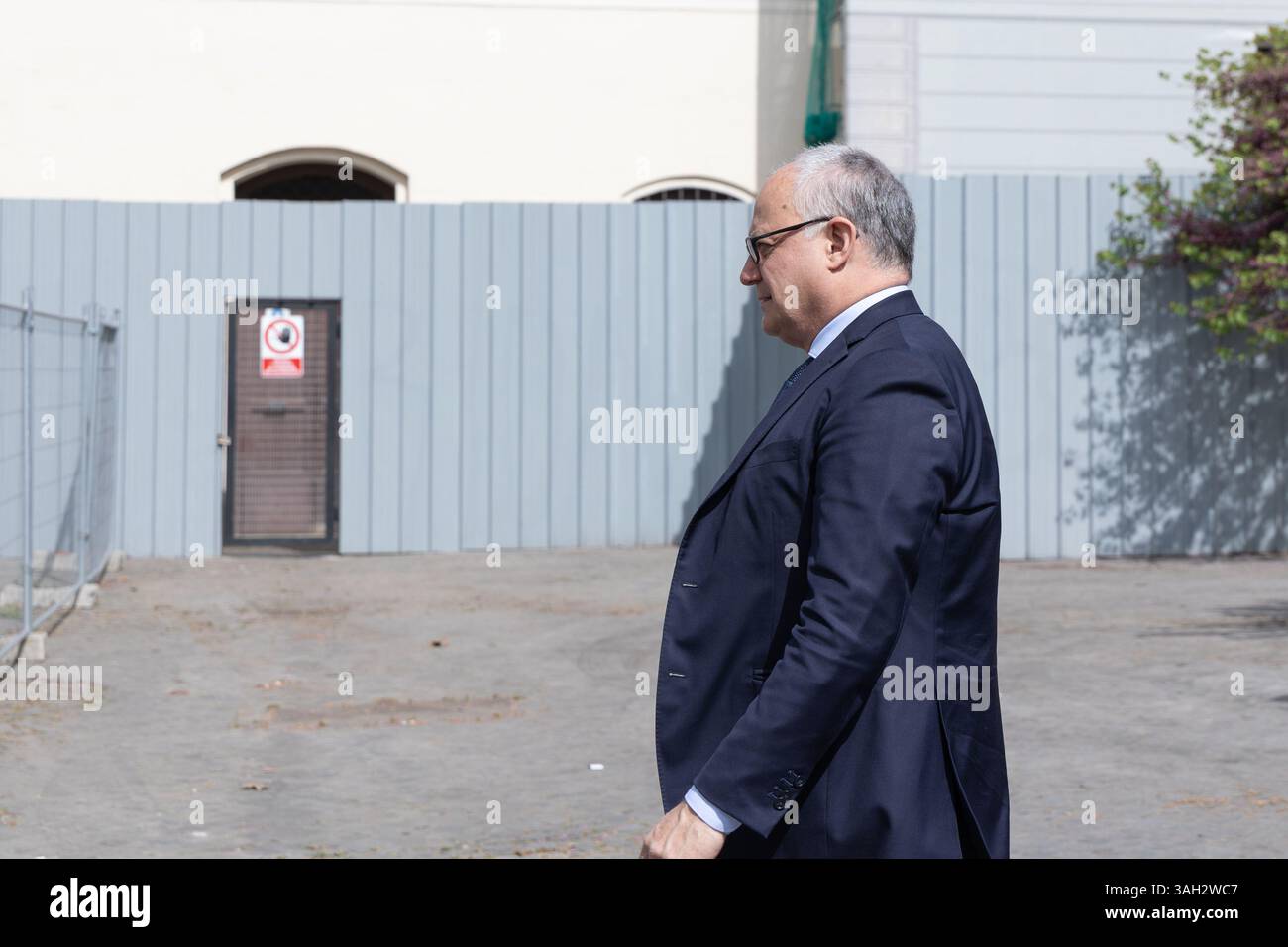 Rome, Italy. 09th Apr, 2025. The Mayor of Rome Roberto Gualtieri ...