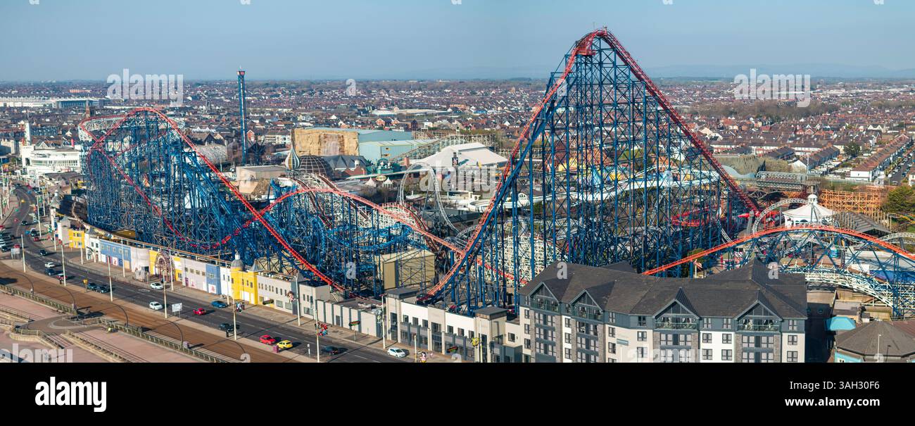 Aerial image of Blackpool Pleasure Beach Stock Photo - Alamy