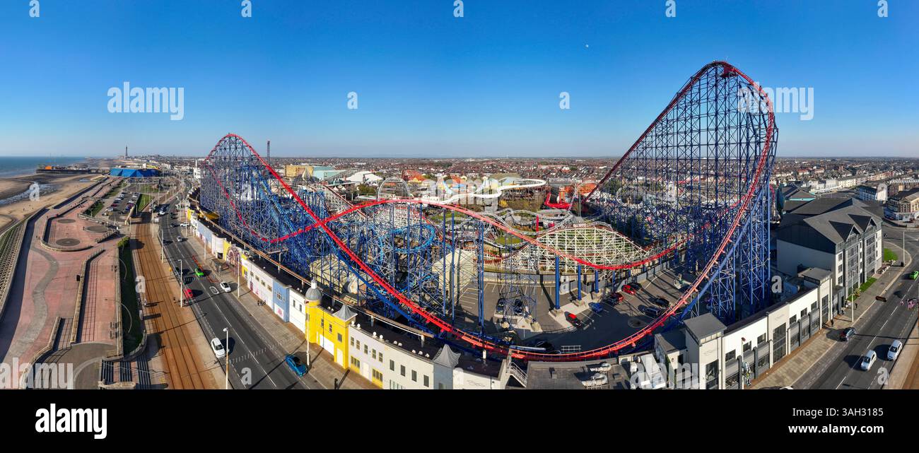 Aerial image of Blackpool Pleasure Beach Stock Photo - Alamy