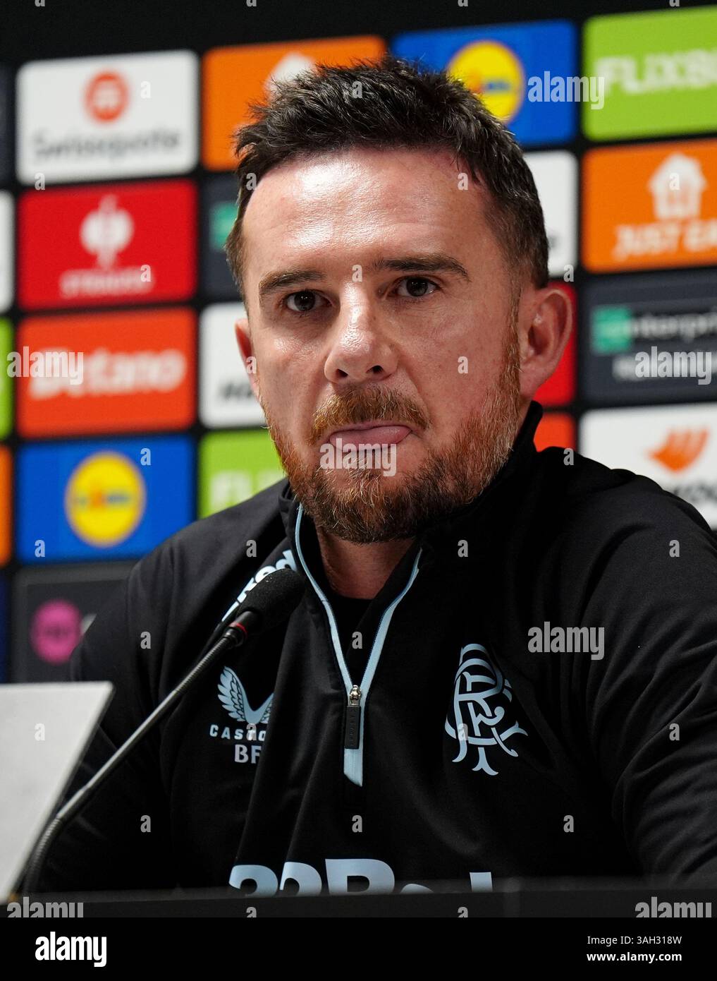 Rangers interim manager Barry Ferguson during a press conference at ...