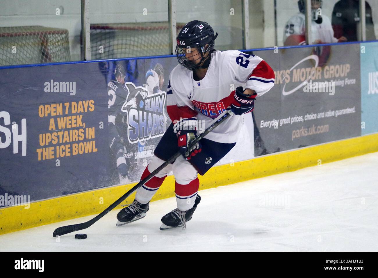 Dumfries, Scotland, 9 April 2025. Kang Sihyun playing for Korea against ...